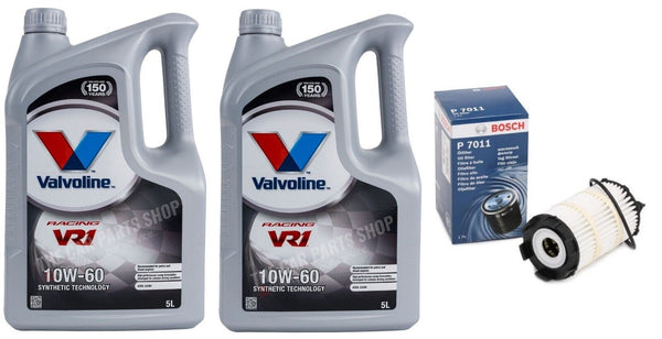 FOR AUDI R8 V10 GT BOSCH SERVICE KIT 10L RACING 10W60 OIL & BOSCH OIL ...