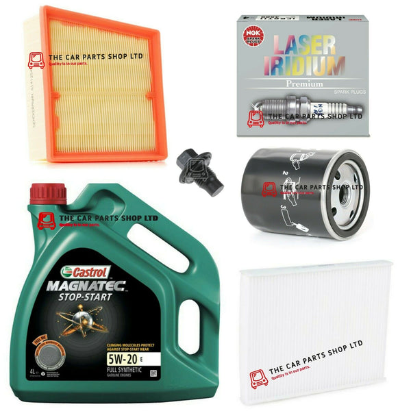 FULL SERVICE KIT FOR FORD FIESTA 1.0 TITANIUM 2013-2018 4L CASTROL & N ...