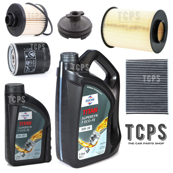 TO FIT FORD KUGA 2.0 TDCI MK2 FULL SERVICE KIT WITH 6L FUCHS ECO 0W30 ...