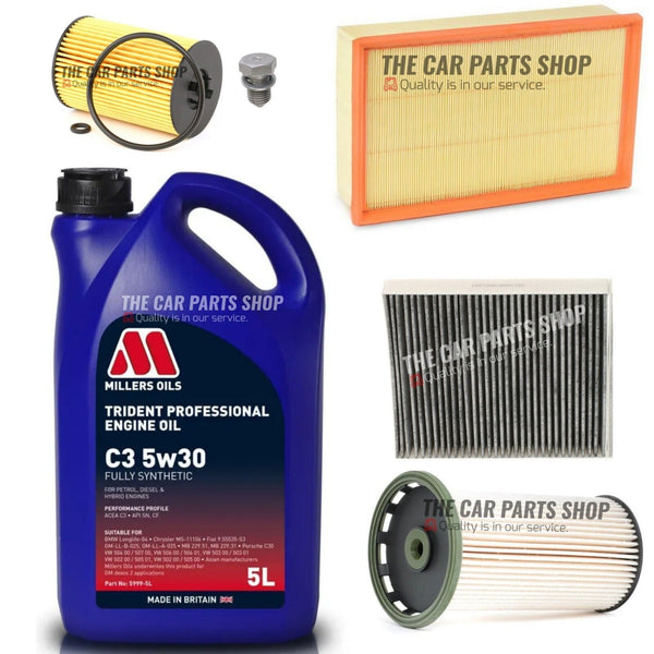 FULL SERVICE KIT + 5L MILLERS PROFESSIONAL TO FIT VW PASSAT 2.0 TDI MK ...
