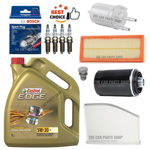 FULL SERVICE KIT FOR VW GOLF GTI MK6 WITH 5 LITRES CASTROL EDGE 5W30 ...