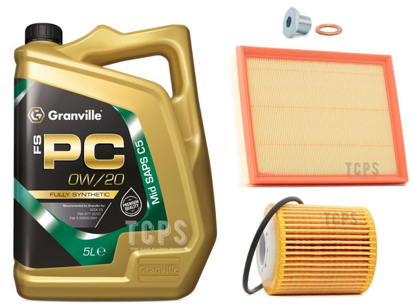 TO FIT PEUGEOT 5008 1.5 HDI MK2 SERVICE KIT 5 LTR 0W20 & OIL FILTER ...